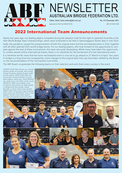 Australian Bridge Federation » ABF Newsletter (December 2021)