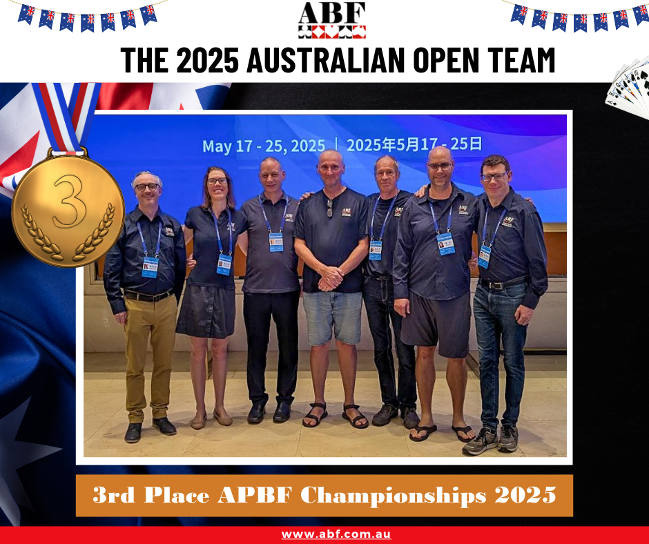 Australian Bridge Federation » Australian Teams Perform at the APBF